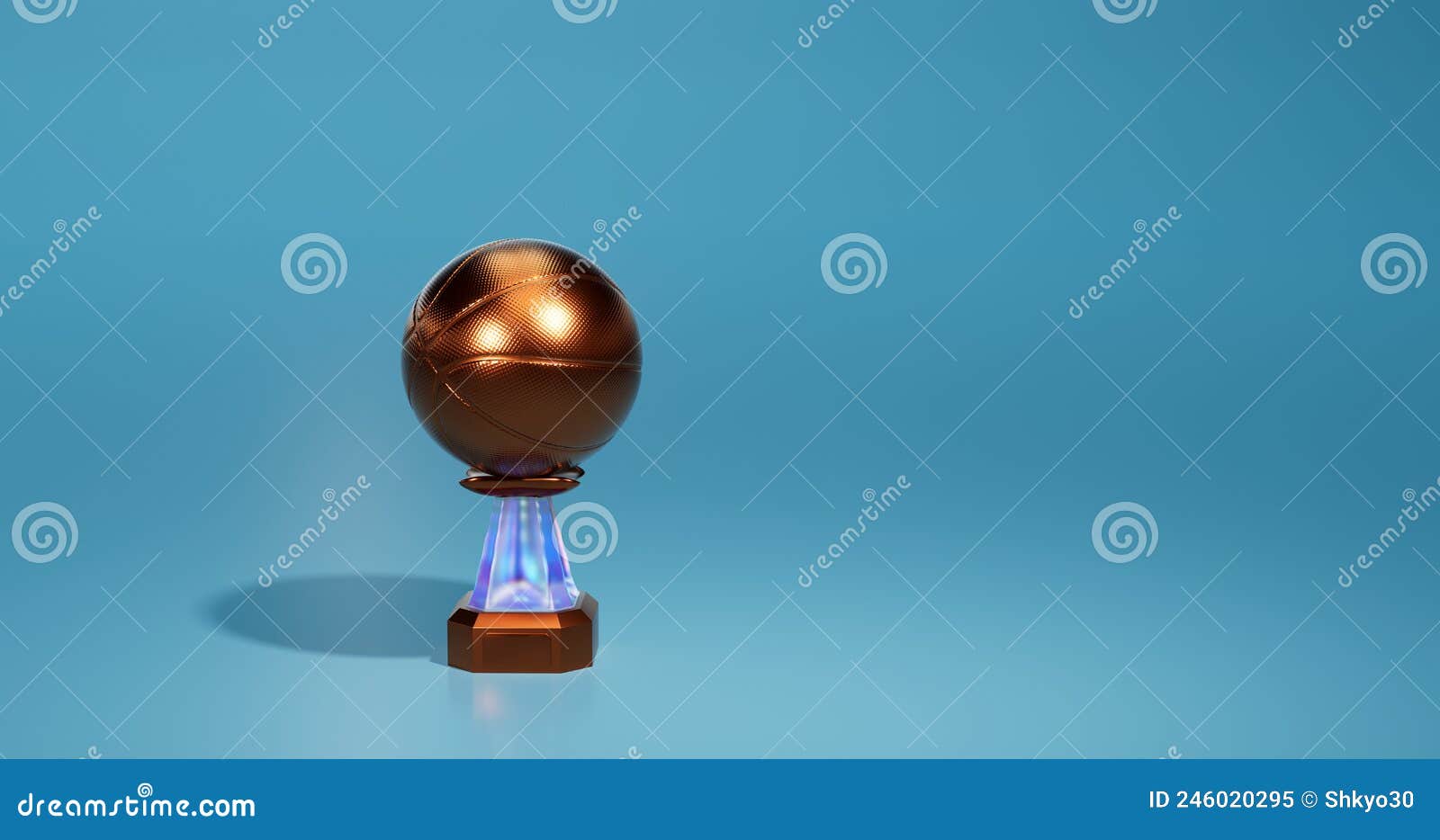 Bright Basketball Silver Trophy with a Soft Light Background Stock ...