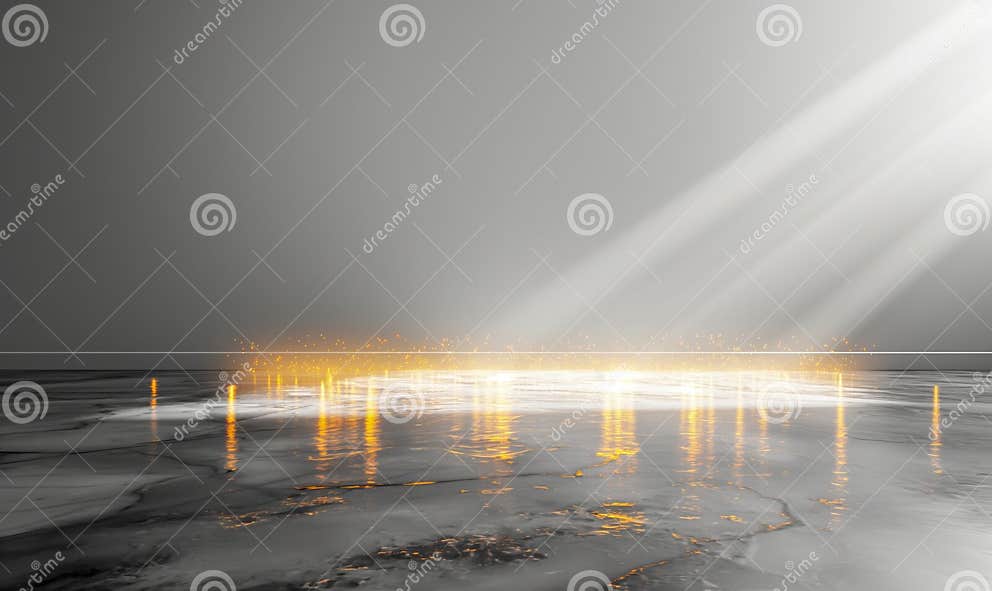 Bright Beams of Light Reflect Off a Smooth Surface Stock Image - Image ...