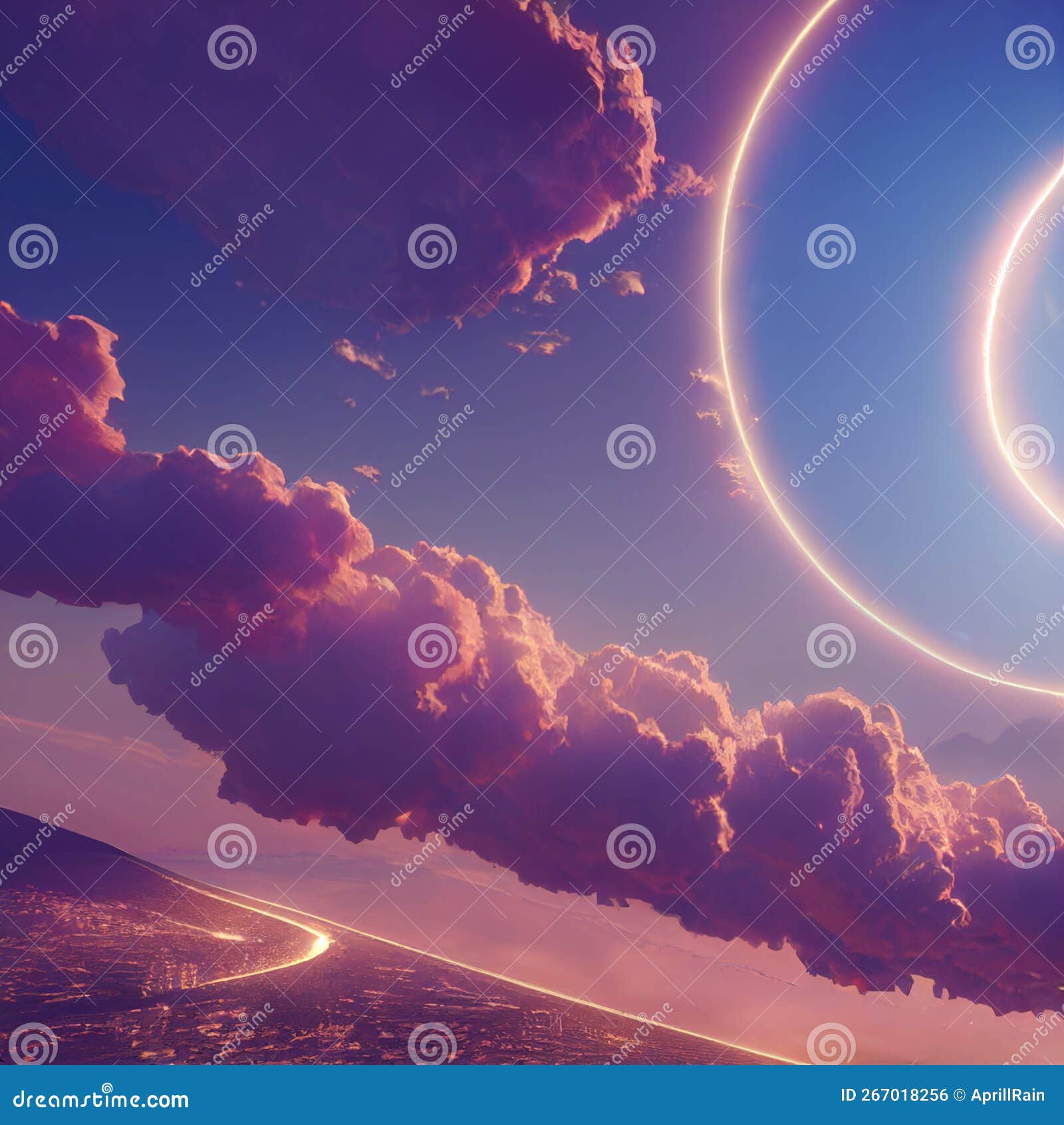 Bright Beams of Light on the Sky with Clouds, a Strong Source of Light ...