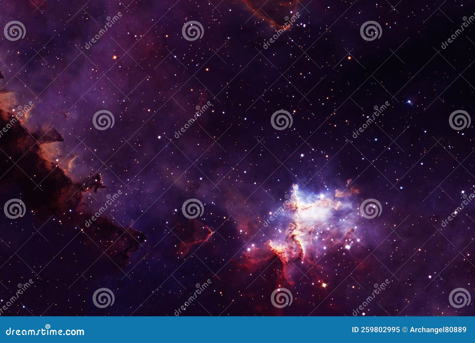 A Bright, Beautiful Cosmic Nebula. Elements of this Image Furnished by ...