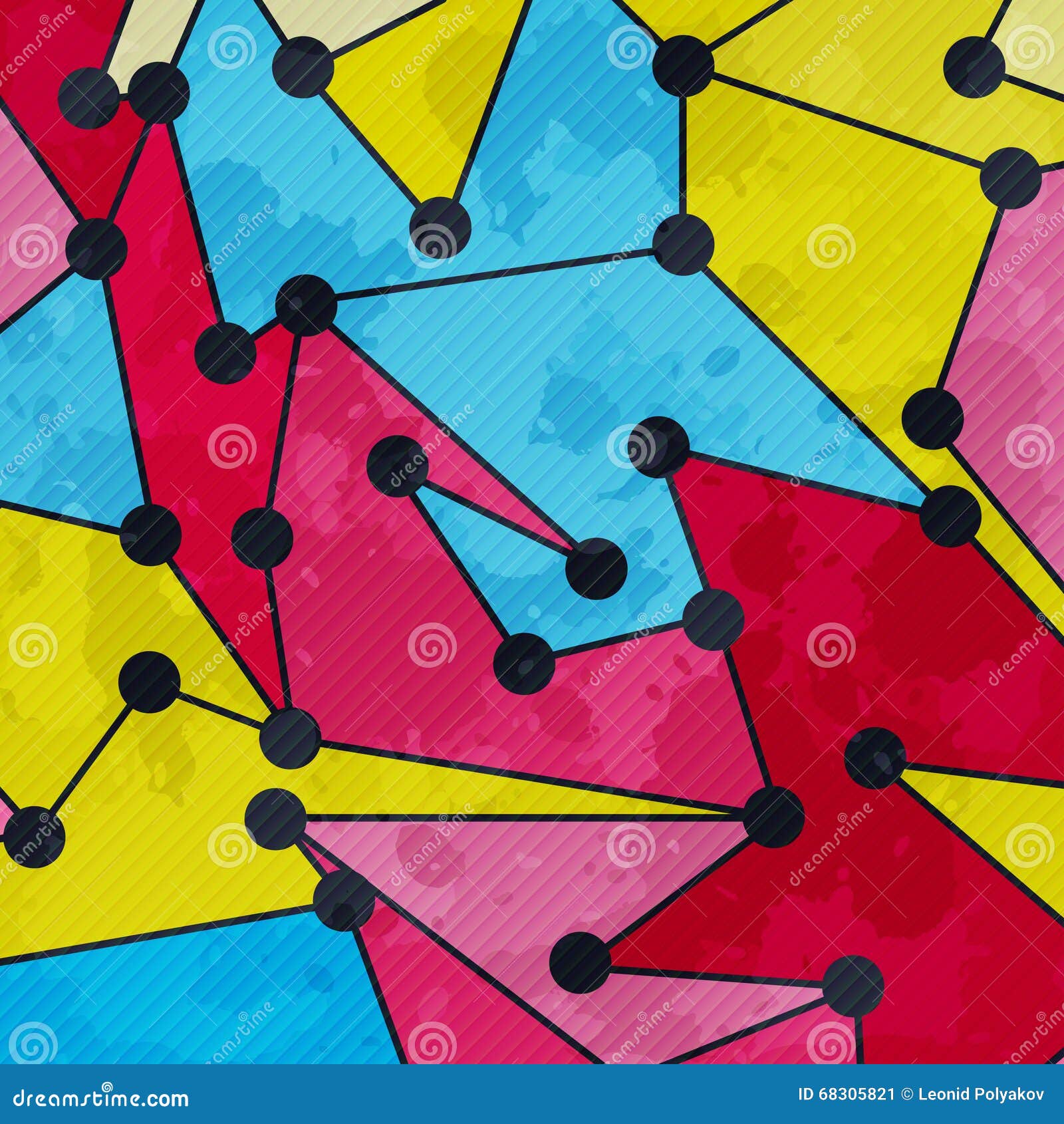 Bright Beautiful Geometric Pattern Polygons Stock Vector - Illustration ...