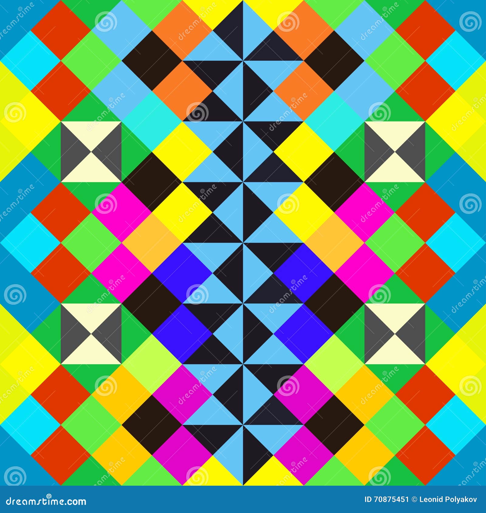 Bright Beautiful Polygons Abstract Geometric Seamless Pattern Stock ...