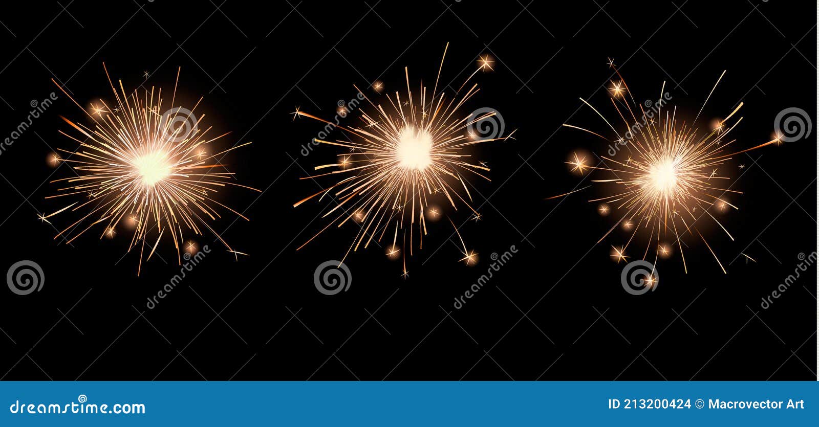 Bright Bengal Lights Icon Set Stock Vector - Illustration of design ...