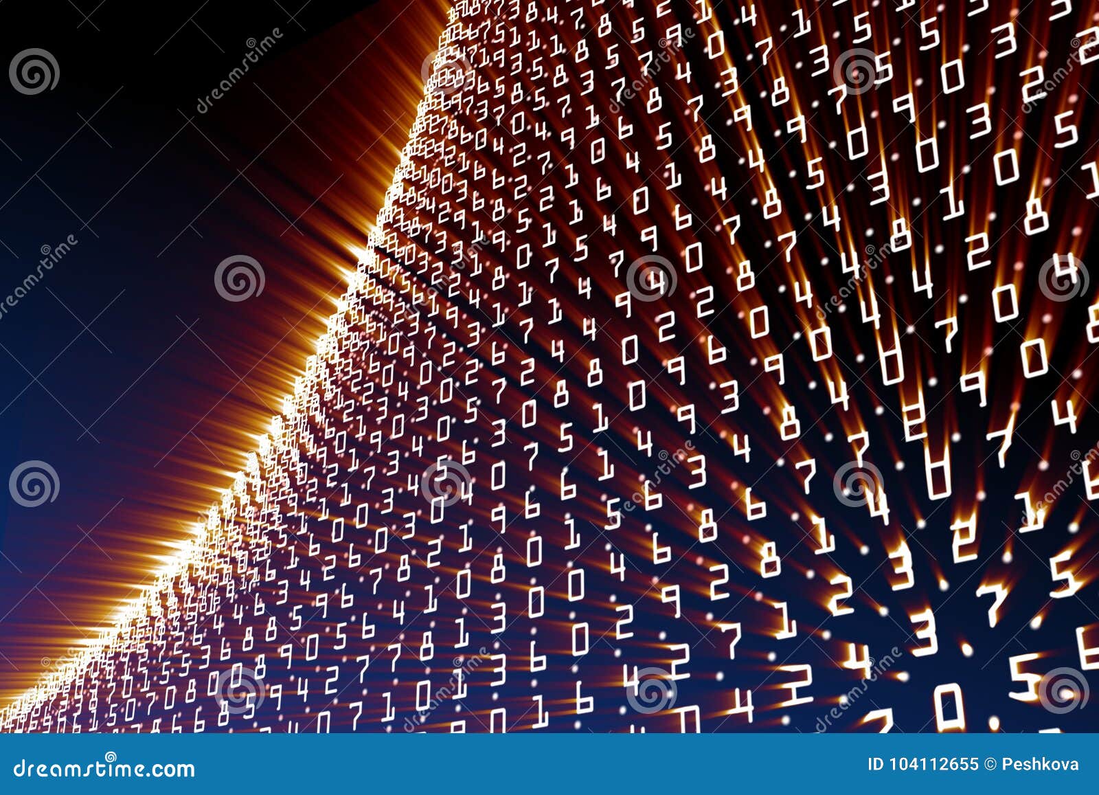 Bright Binary Code Backdrop Stock Illustration - Illustration of ...