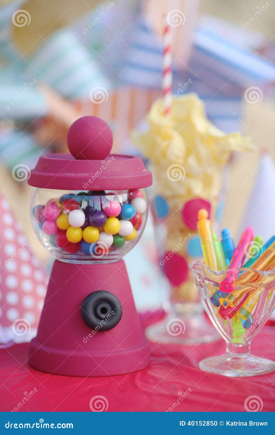 Bright Birthday Party Celebration Decorations Stock Photo - Image of ...