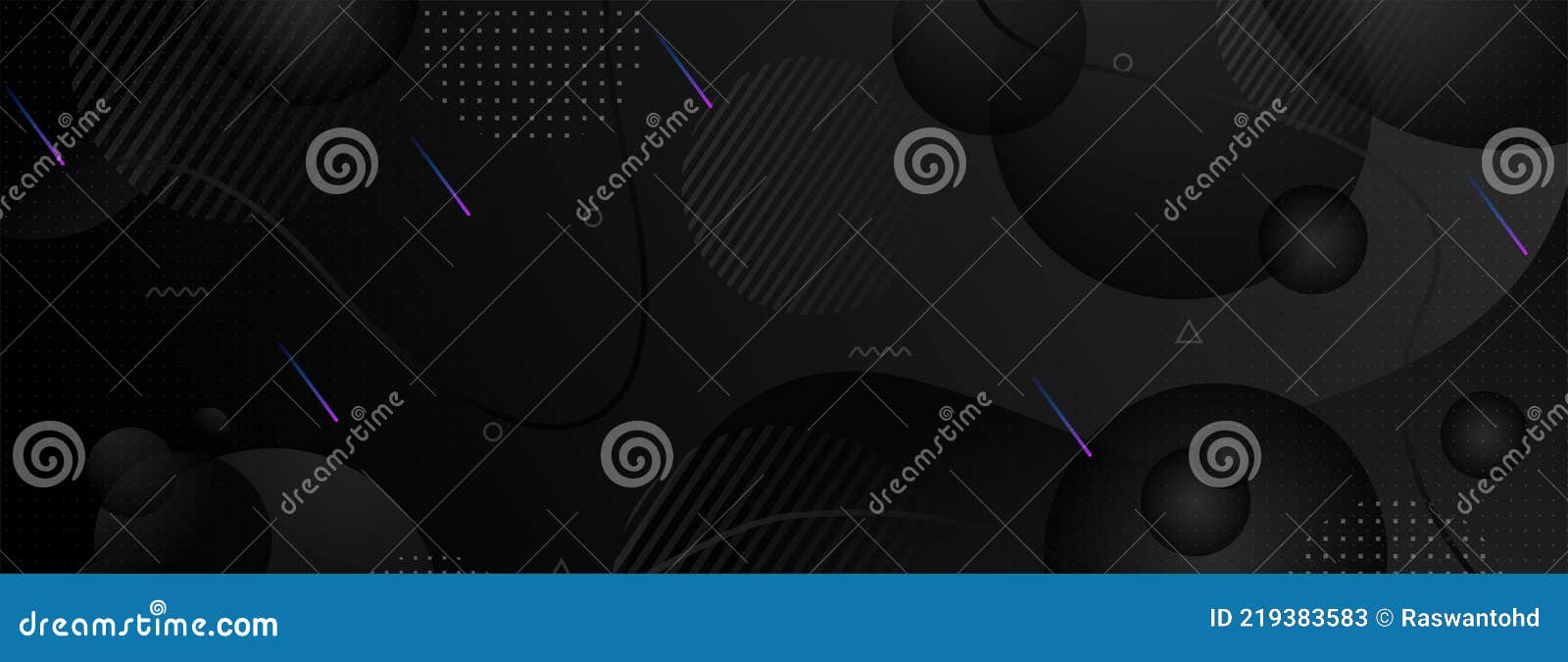 Bright Black with Circle Particle Motion Background Design Stock Vector ...