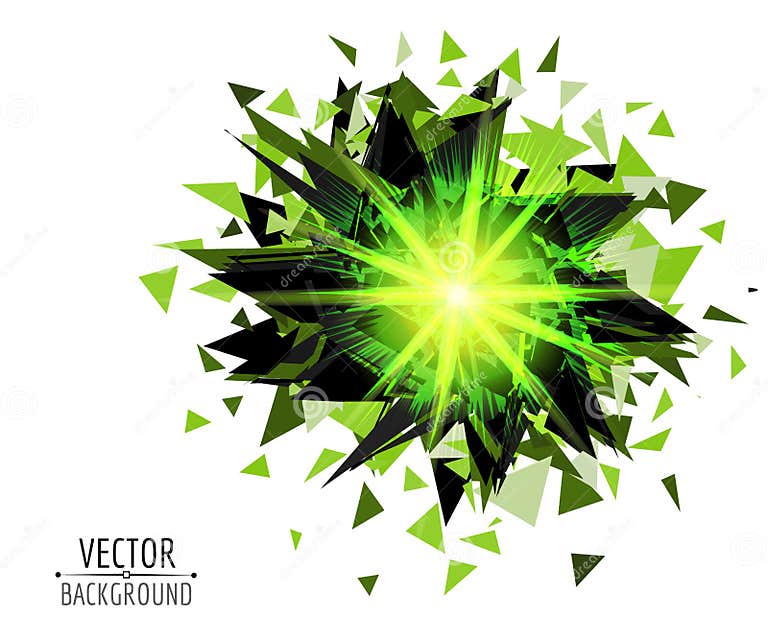 Bright Blast in Dark. Vector Abstract Background Stock Vector ...