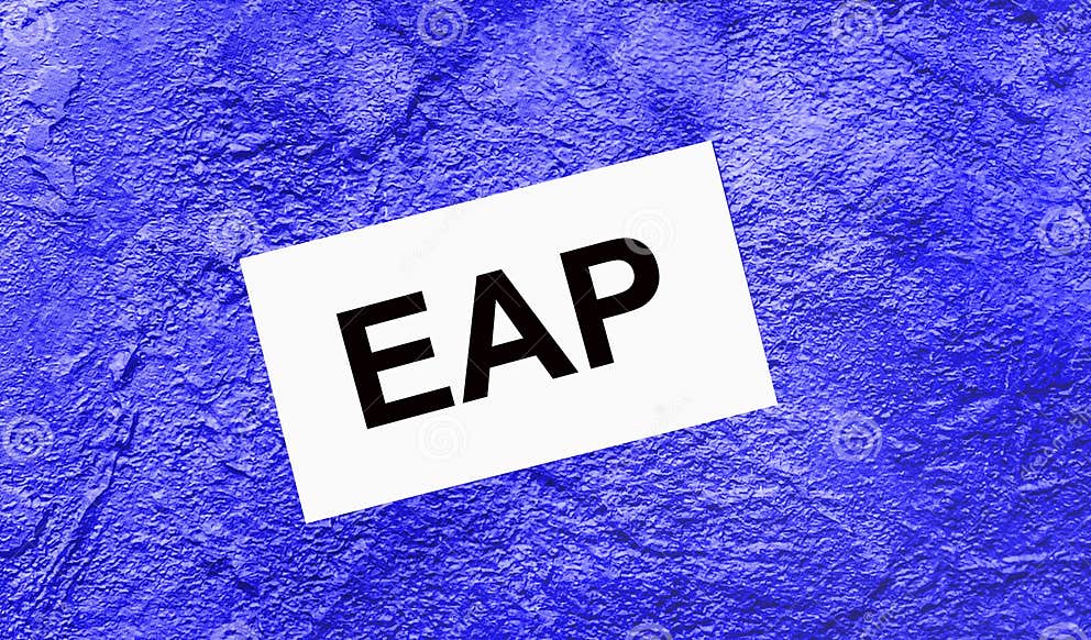 On a Bright Blue Abstract Background, There is a White Card with the ...