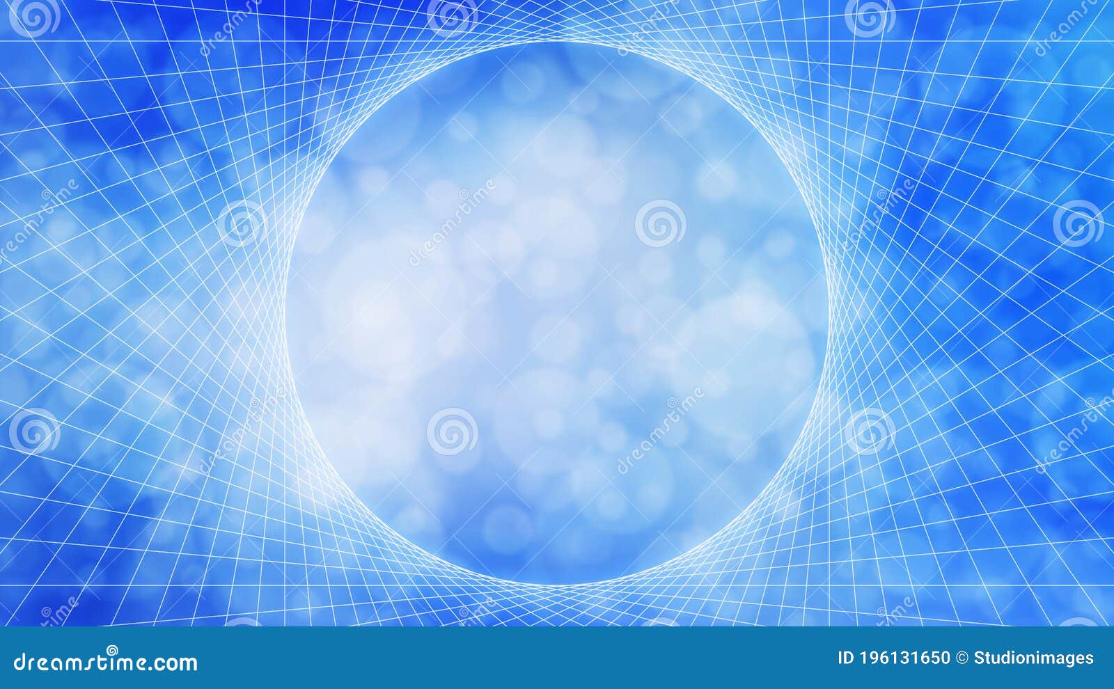 Bright Blue Abstract Line Art Sacred Geometry, Vortex Frame, Textured ...