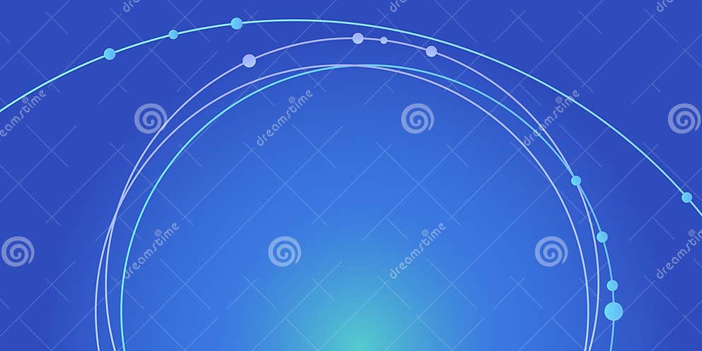 Bright Blue Abstract Orbit Composition with a Gradient Background ...