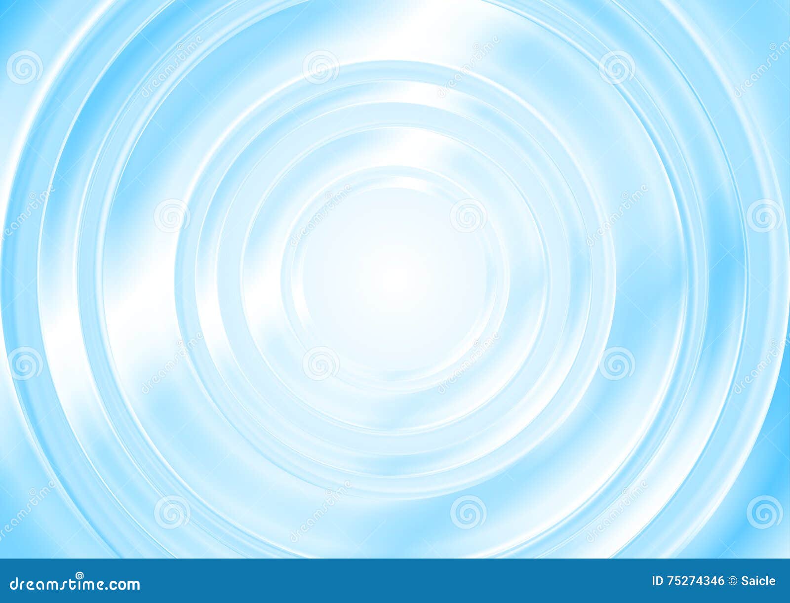 Bright Blue Abstract Smooth Circle Background Stock Vector ...
