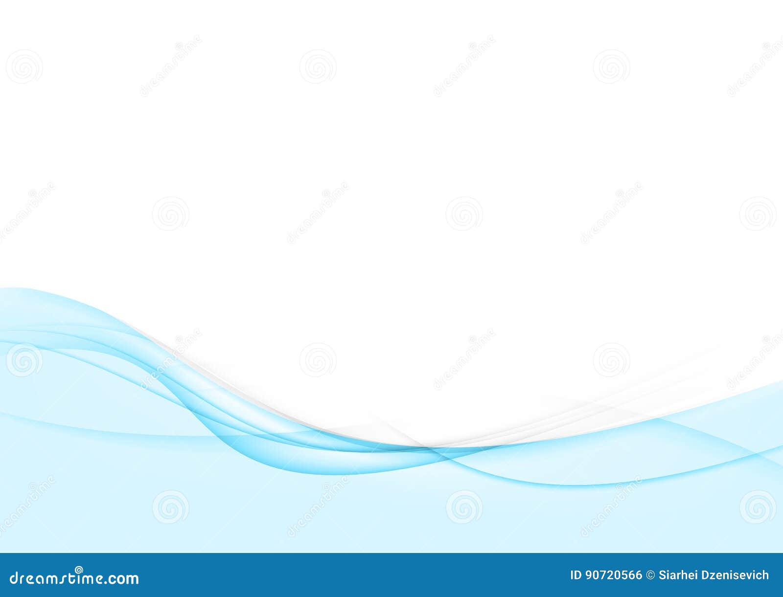 Bright Blue Abstract Swoosh Wave Stream Line Folder Stock Vector ...