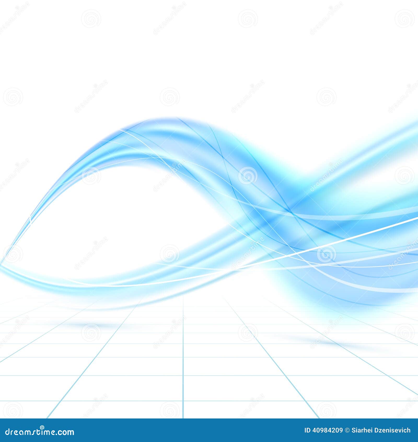 Bright Blue Abstract Swoosh Waves Stock Vector - Illustration of card ...