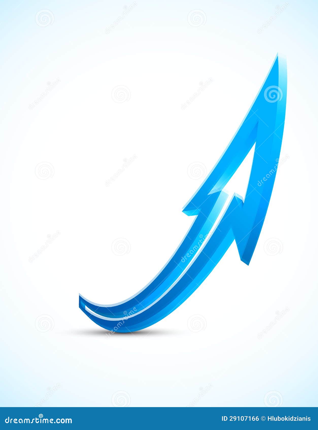 Bright blue arrow stock vector. Illustration of presentation - 29107166