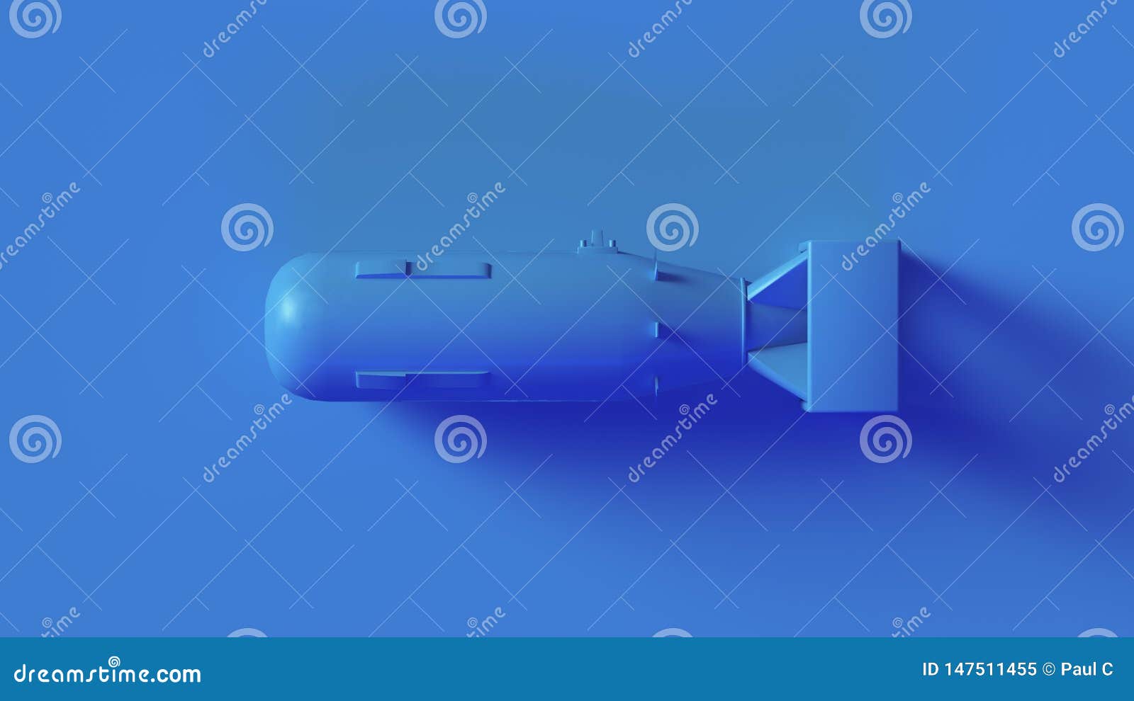 Bright Blue Atomic Bomb stock illustration. Illustration of painted ...