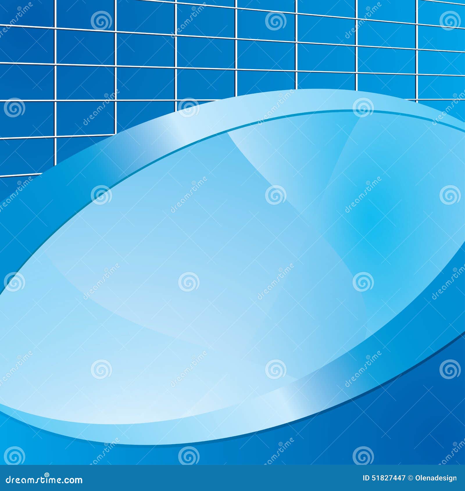 Bright Blue Vector Background with Blue Frame Stock Vector ...