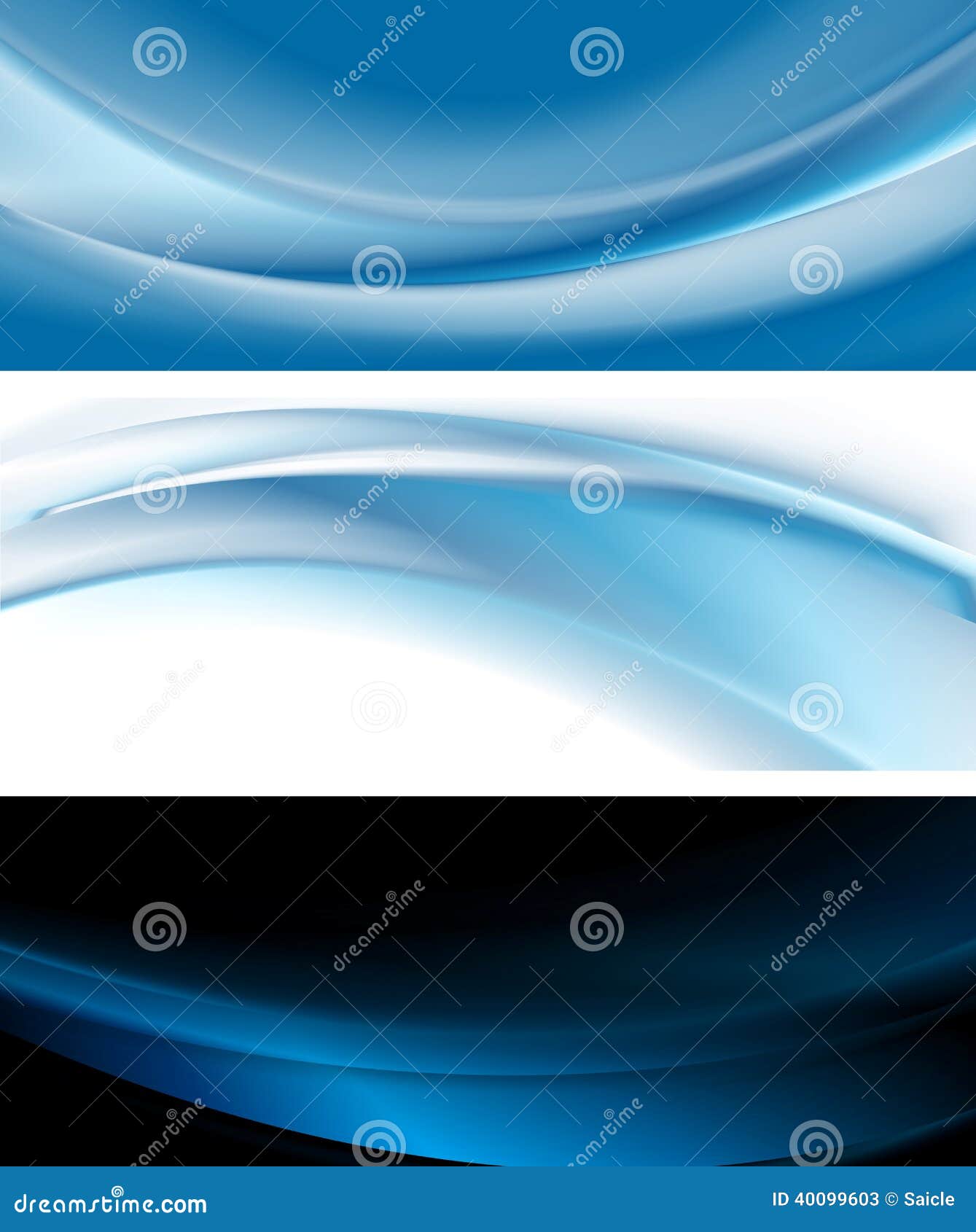 Bright blue banners stock vector. Illustration of light - 40099603