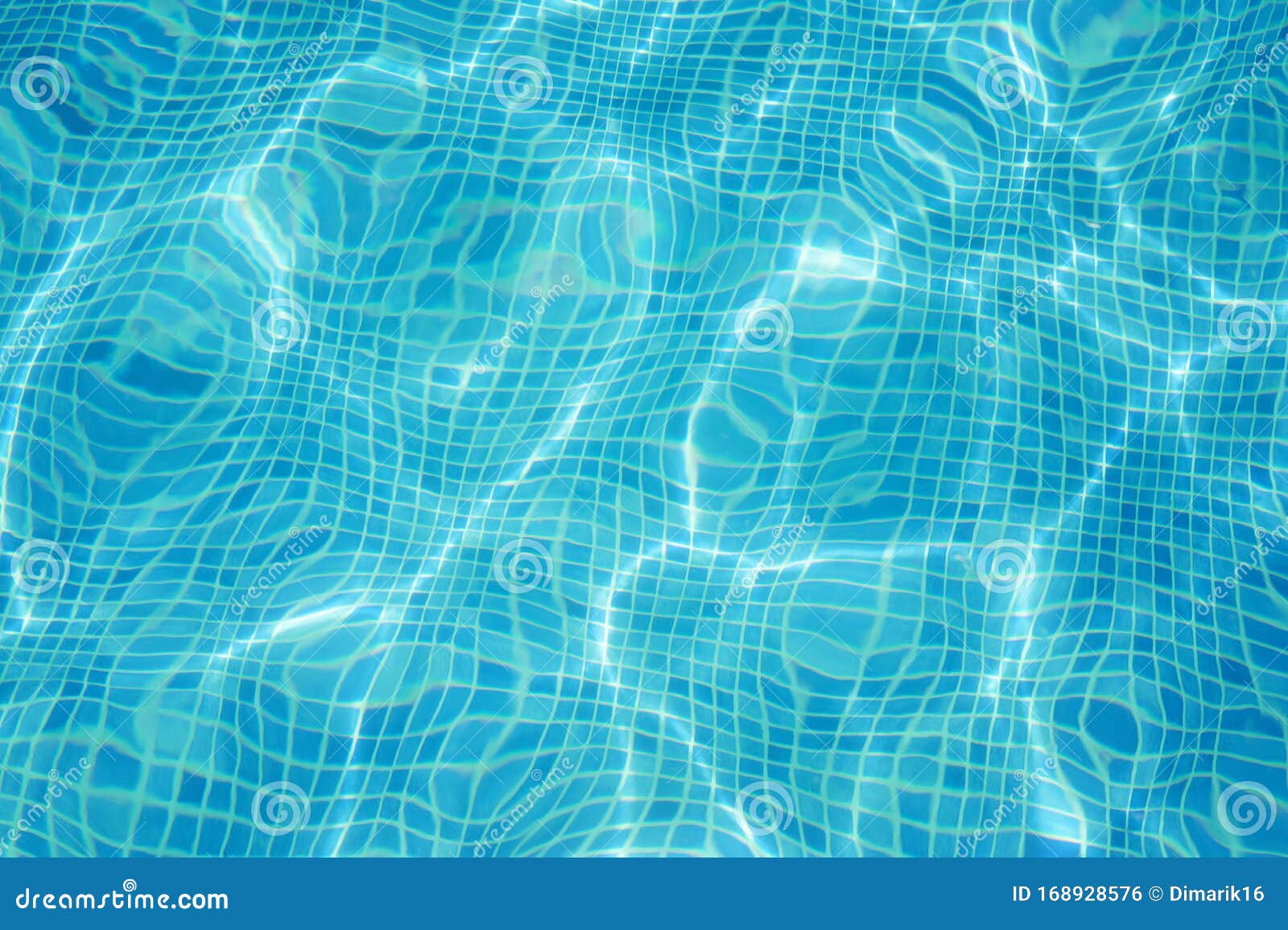 Bright Blue Bottom of Swimming Pool Stock Photo - Image of background ...