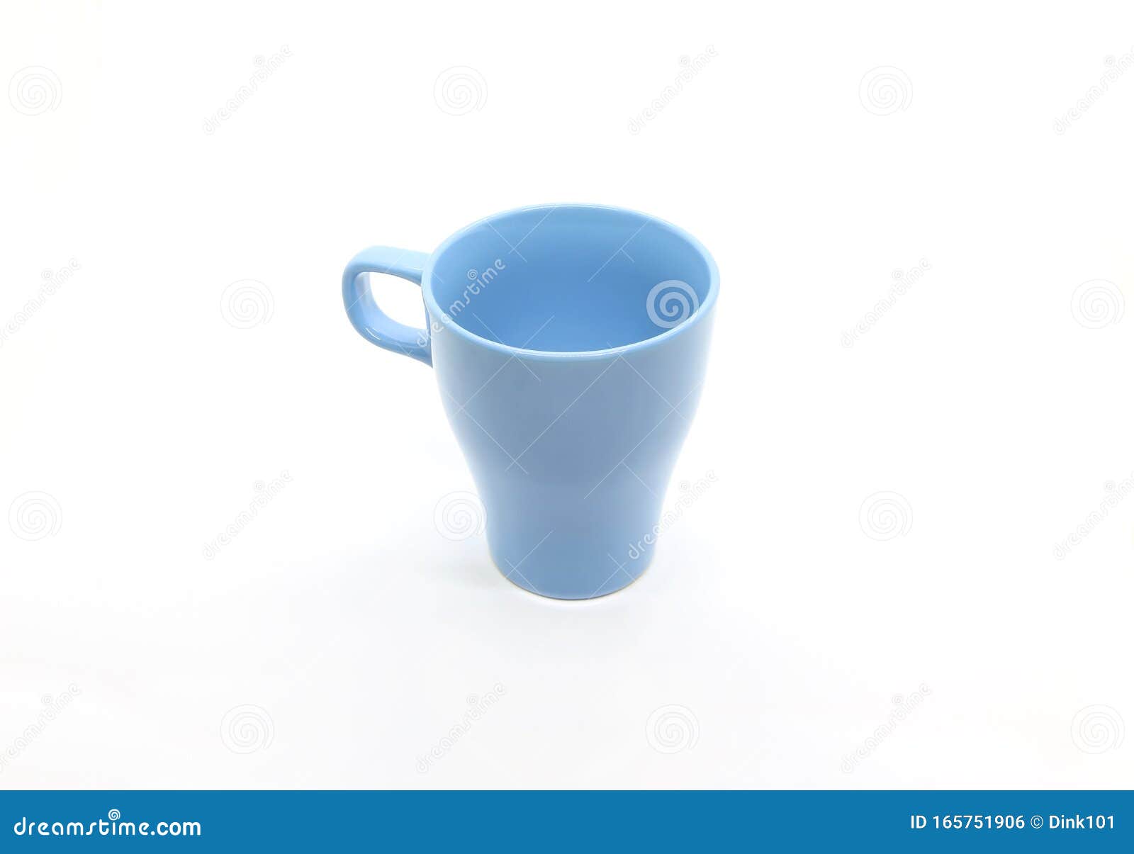 Bright Blue Ceramic Cup Isolated on White Stock Photo - Image of ...