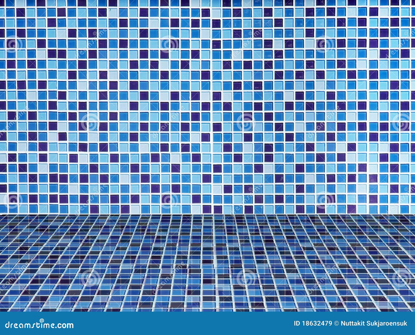 Bright Blue Ceramic Wall and Floor Stock Image - Image of modern ...