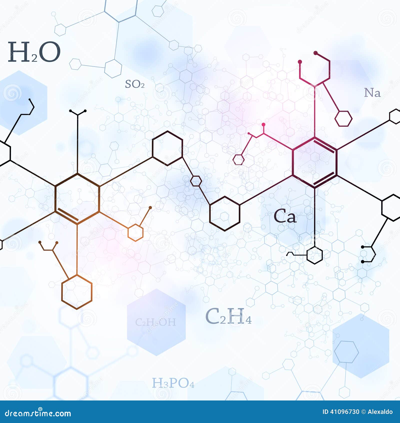 Bright Blue Chemistry Background Stock Illustration - Illustration of ...