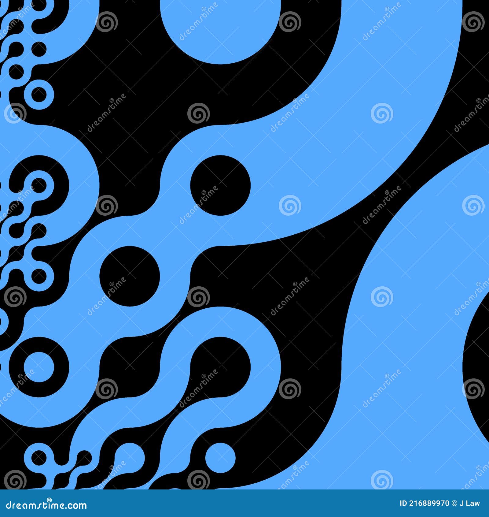 Bright Blue Circle and Curve Connections Shapes Patterns and Intricate ...