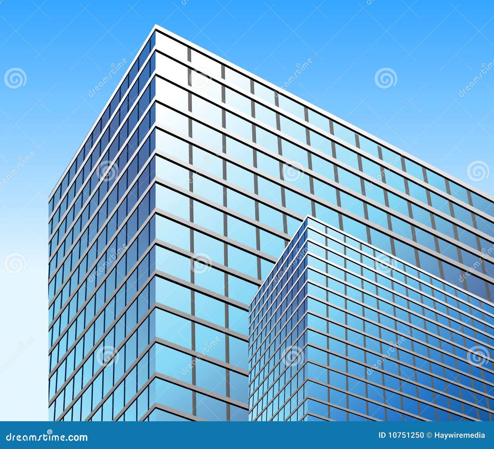 Bright Blue City Business Building Stock Vector - Illustration of ...