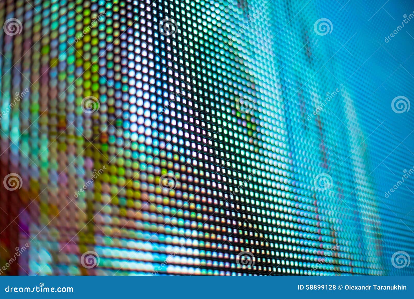 Bright Blue Colored Smd LED Screen Stock Photo - Image of glowing ...
