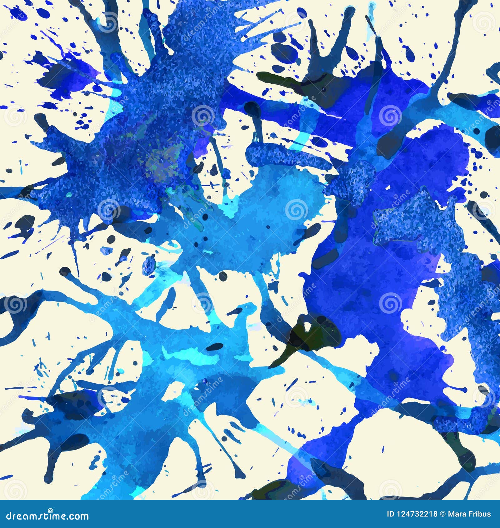 Artistic paint splashes stock vector. Illustration of liquid - 124732218