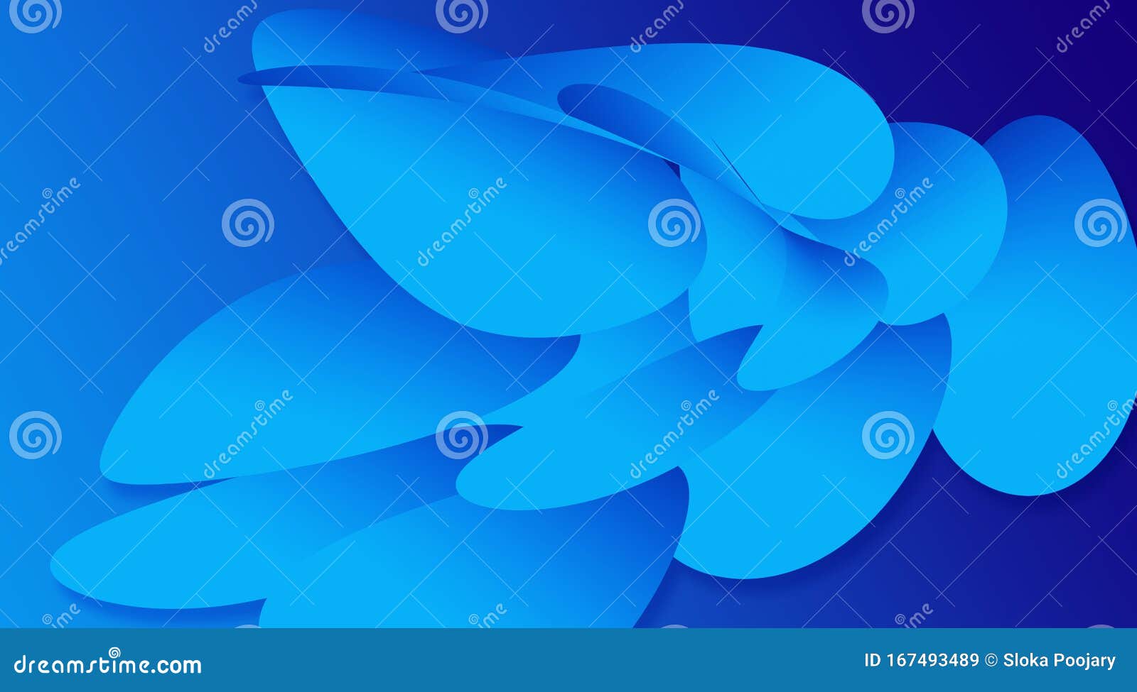 Bright Blue Coloured Abstract Background with Unique Design in the ...
