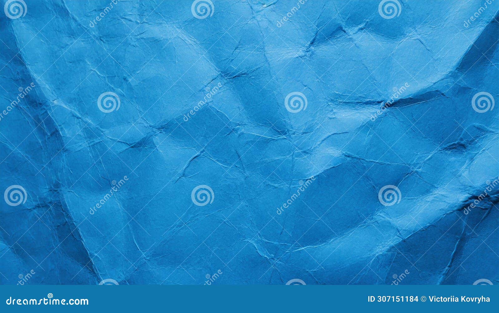 Bright Blue Crumbled Paper Texture Background Stock Illustration ...