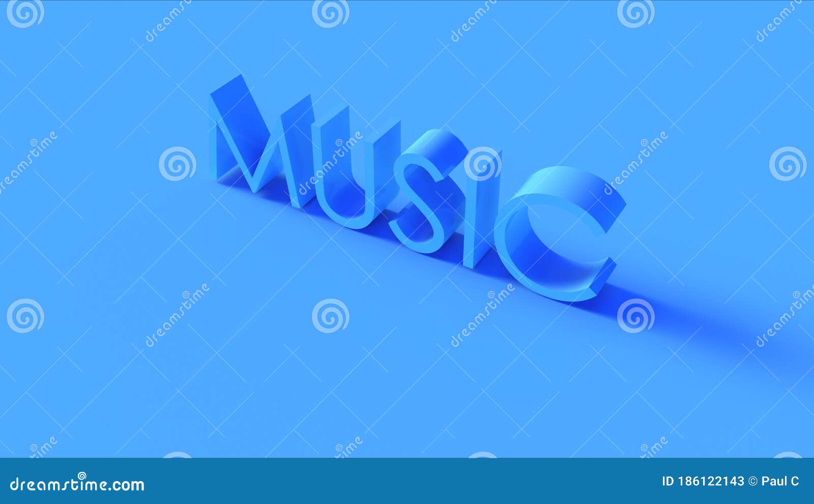 Bright Blue 3d Music Sign stock illustration. Illustration of advertise ...