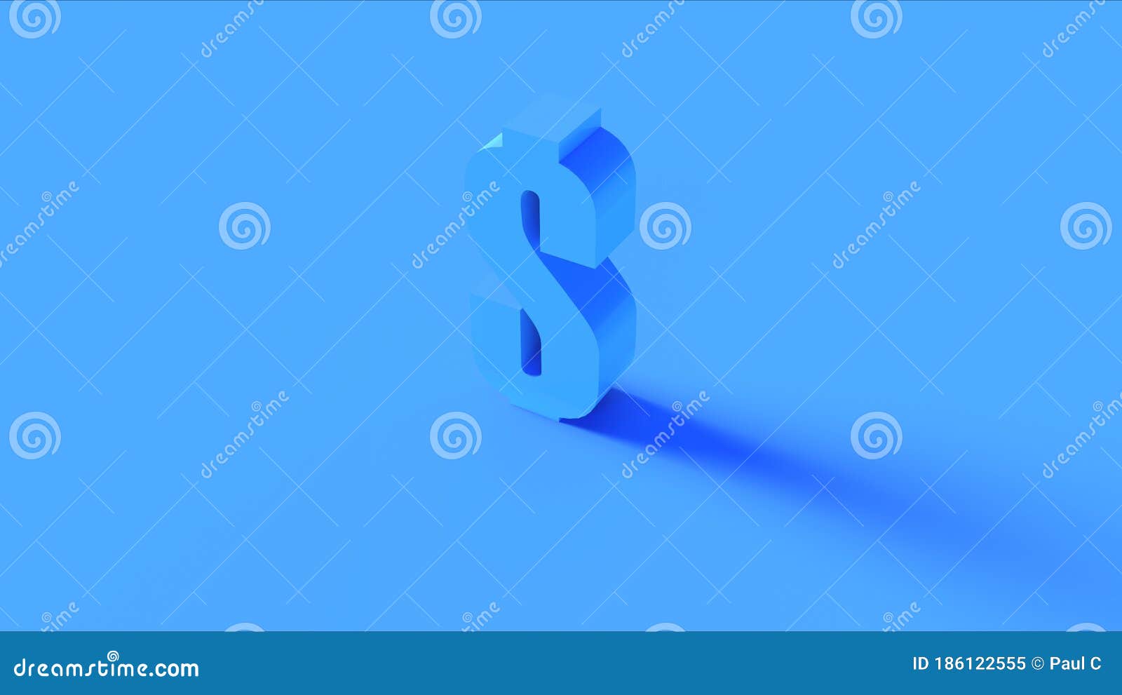 Bright Blue Dollar Sign stock illustration. Illustration of element ...