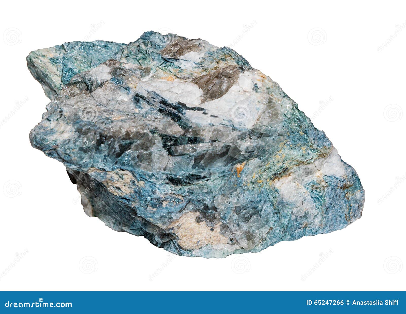 Bright blue Dumortierite stock photo. Image of earth - 65247266