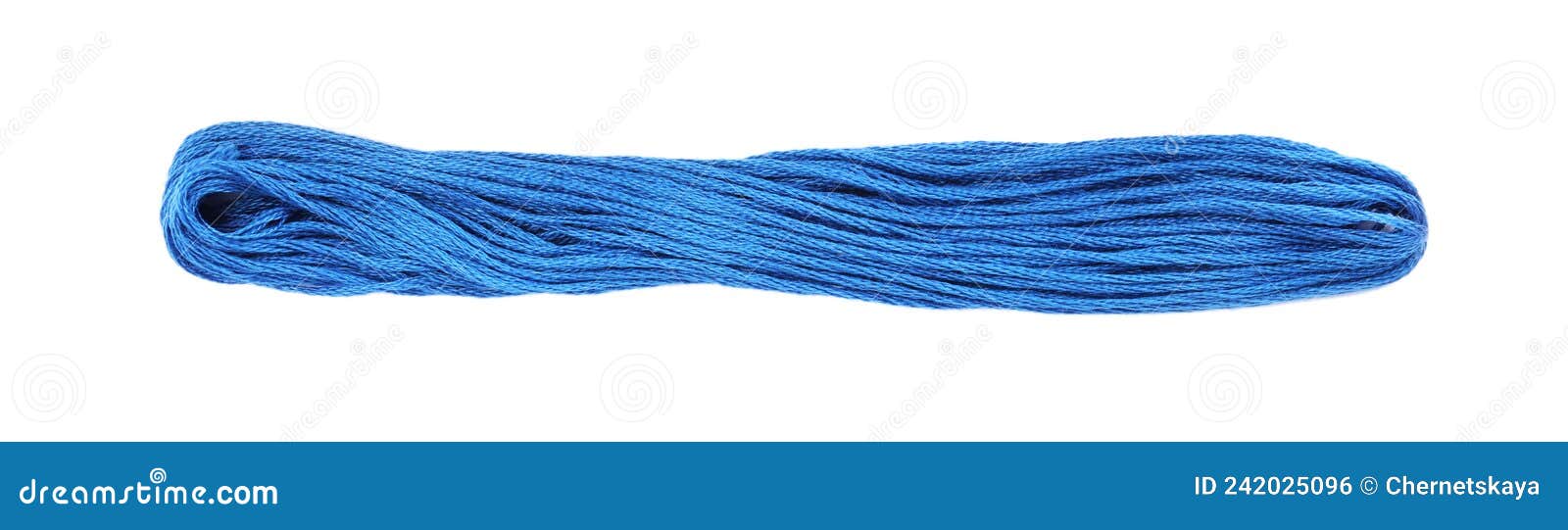 Bright Blue Embroidery Thread on White Background Stock Photo - Image ...