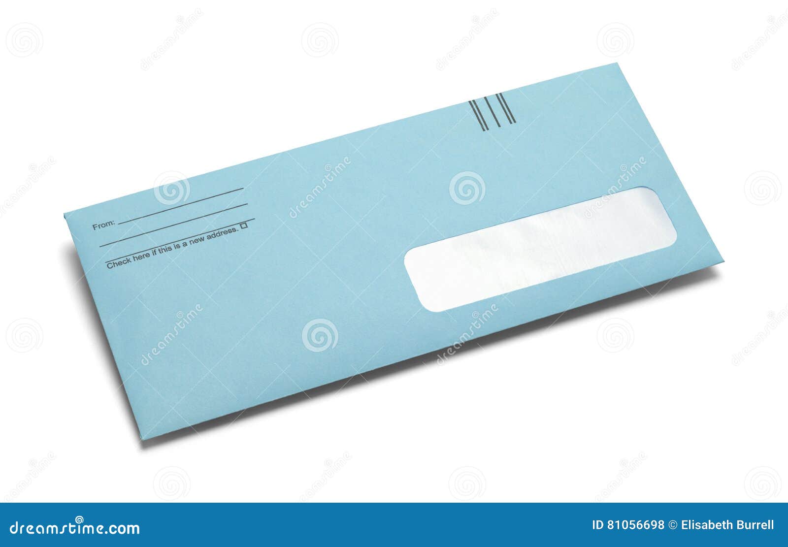 Bright Blue Envelope stock photo. Image of advertisement - 81056698