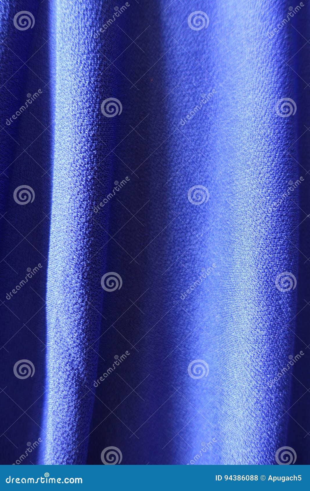 Bright Blue Fabric with Two Folds Stock Photo - Image of close, colors ...
