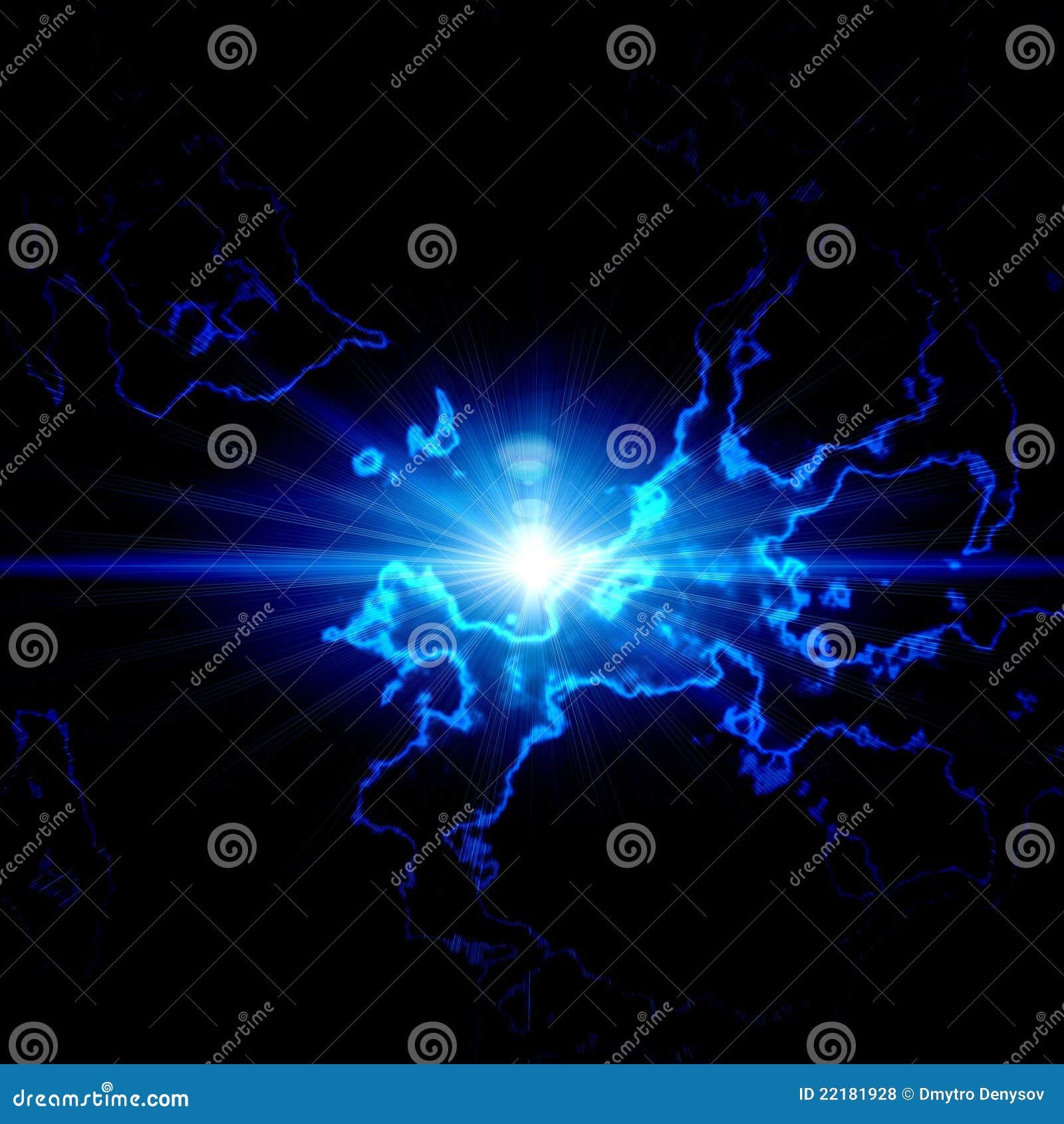 Bright blue flash stock illustration. Illustration of design - 22181928