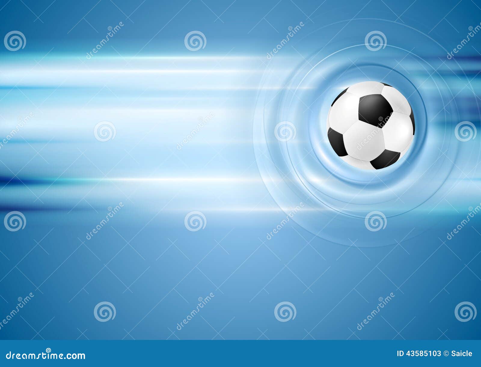 Bright Blue Football Background Stock Vector - Illustration of bend ...