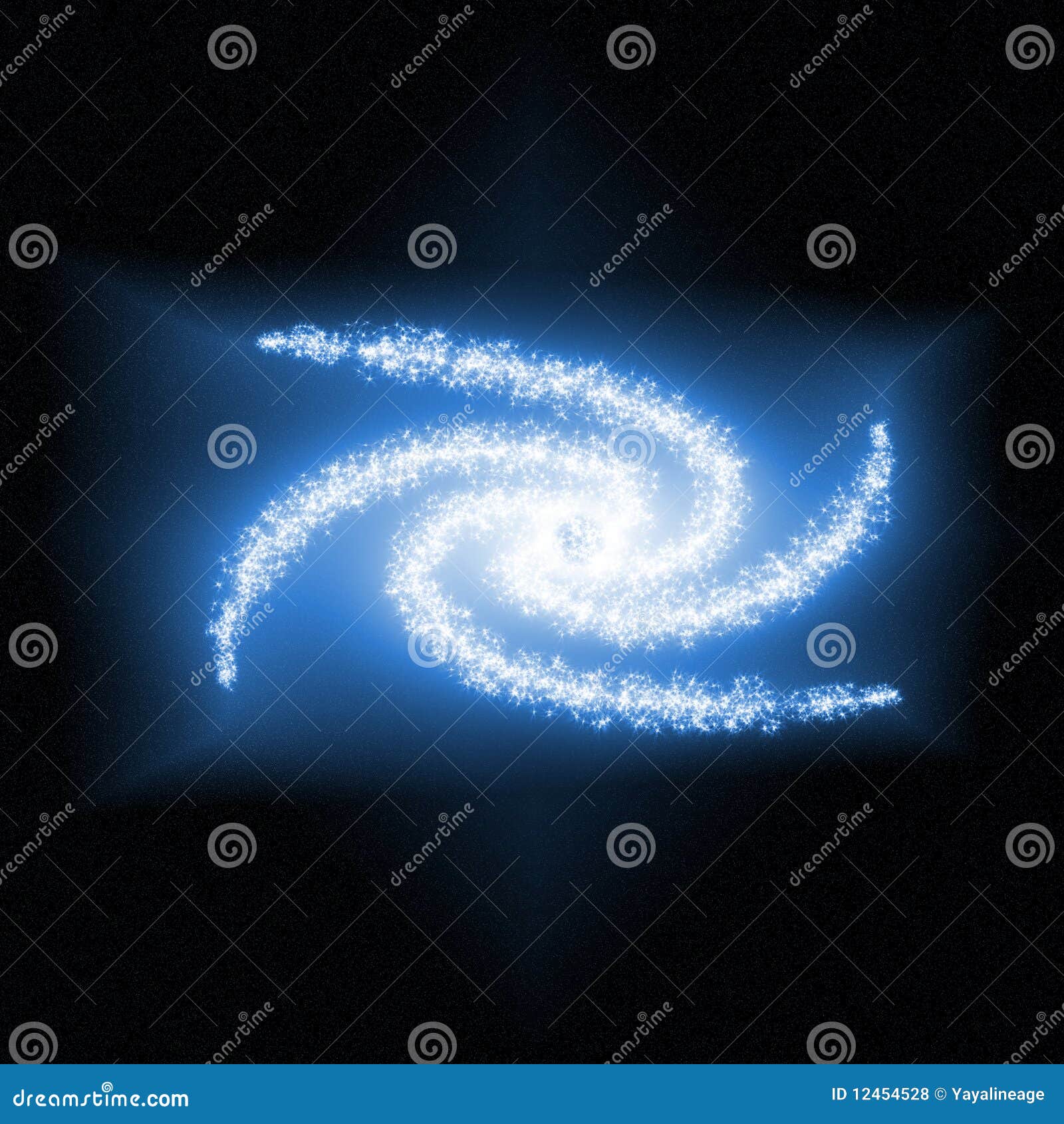 Bright Blue Galaxy with Star Dust Stock Illustration - Illustration of ...