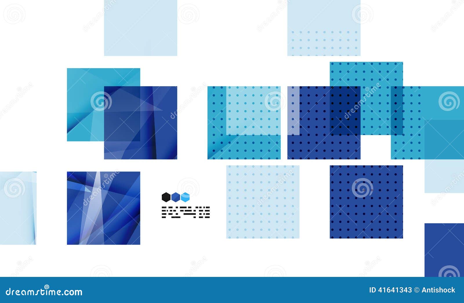 Bright Blue Geometric Modern Design Template Stock Vector ...
