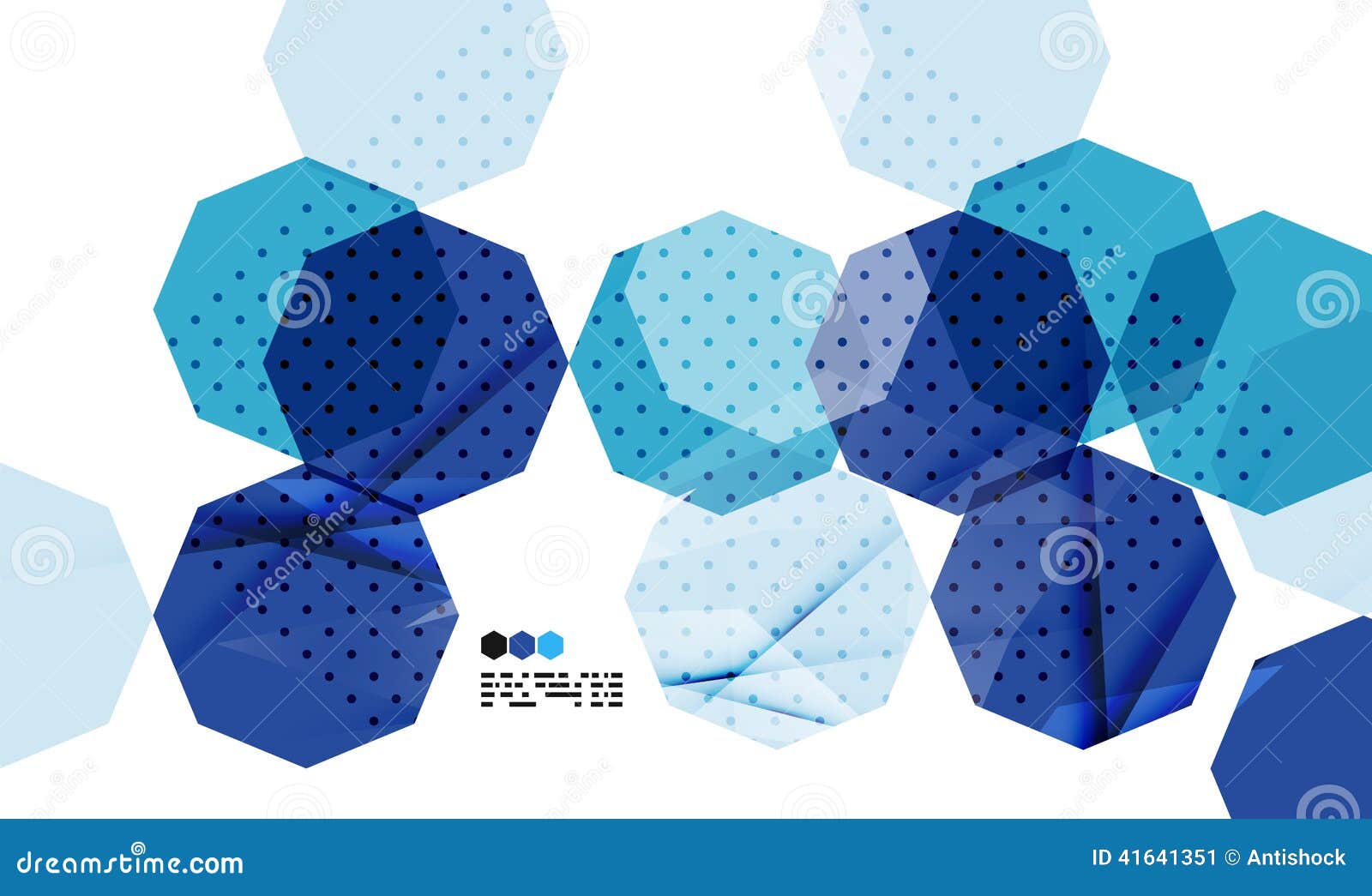 Bright Blue Geometric Modern Design Template Stock Vector ...