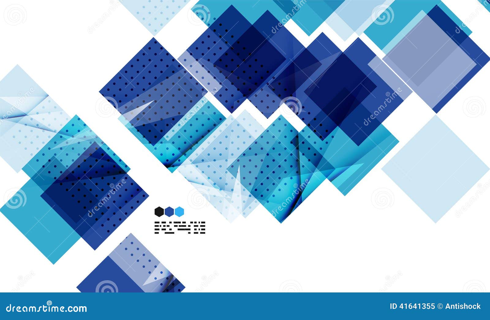 Bright Blue Geometric Modern Design Template Stock Vector ...