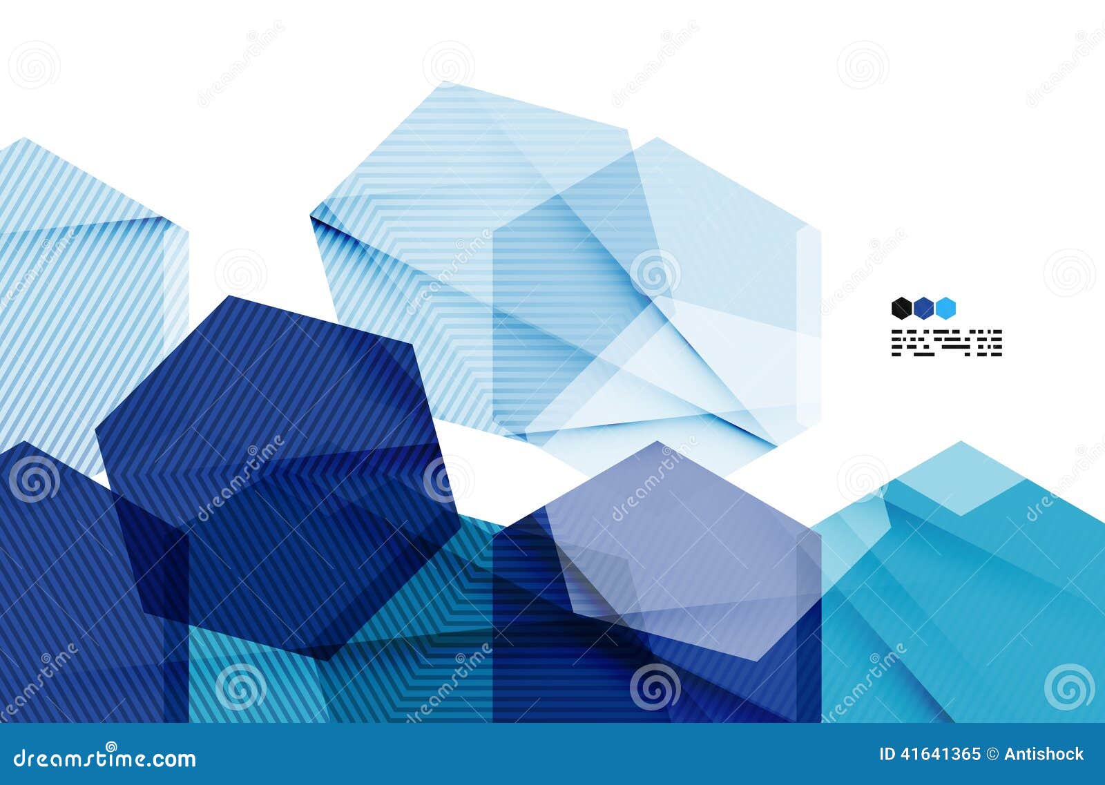 Bright Blue Geometric Modern Design Template Stock Vector ...