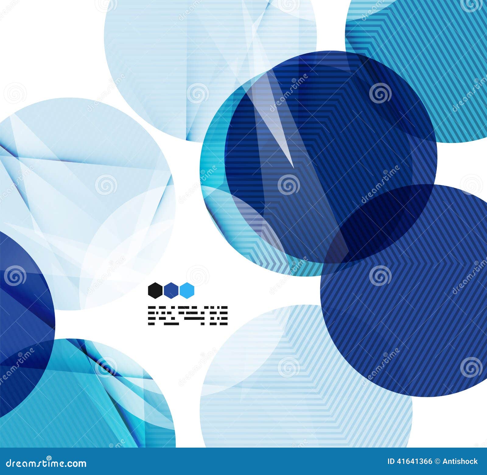 Bright Blue Geometric Modern Design Template Stock Vector ...