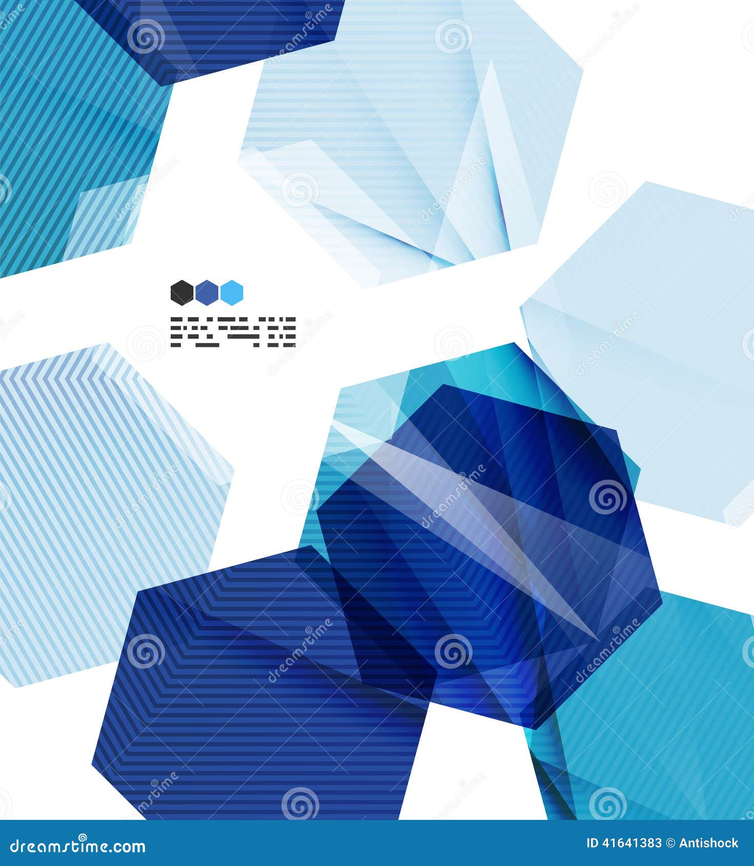 Bright Blue Geometric Modern Design Template Stock Vector ...