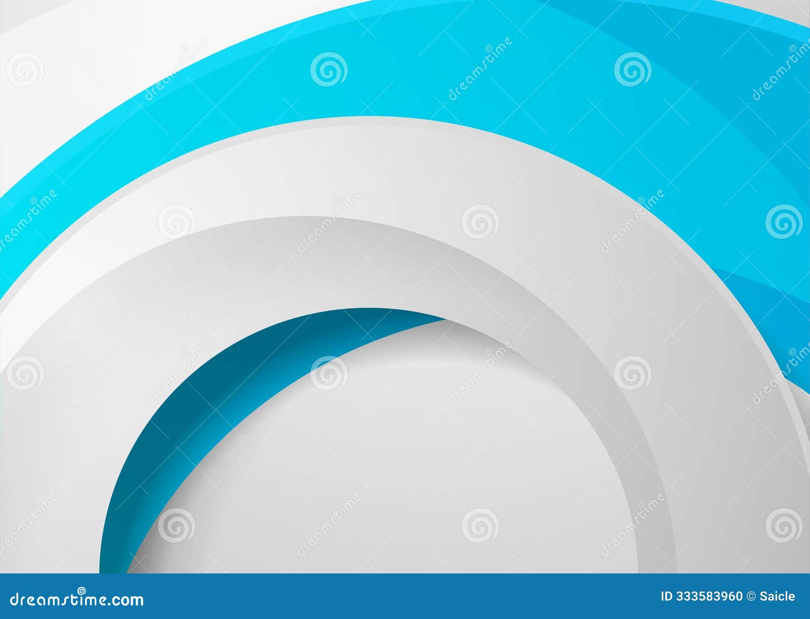 Bright Blue Glossy Circles Abstract Tech Geometric Background Stock ...