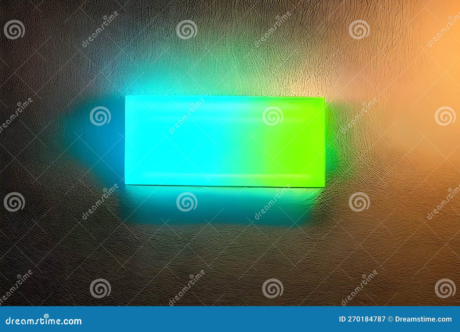 Bright Blue and Green Rectangle Neon at the Wall Backdrop and ...