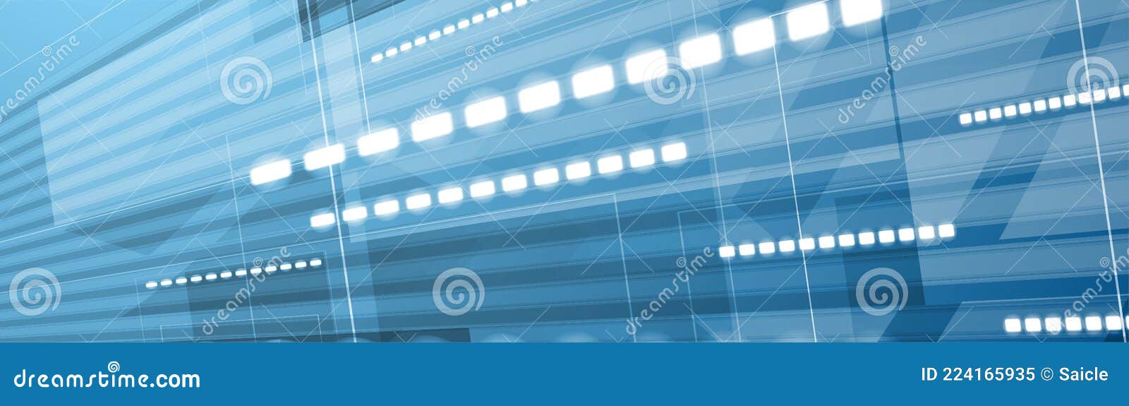 Bright Blue Hi-tech Abstract Geometric Background Stock Vector ...