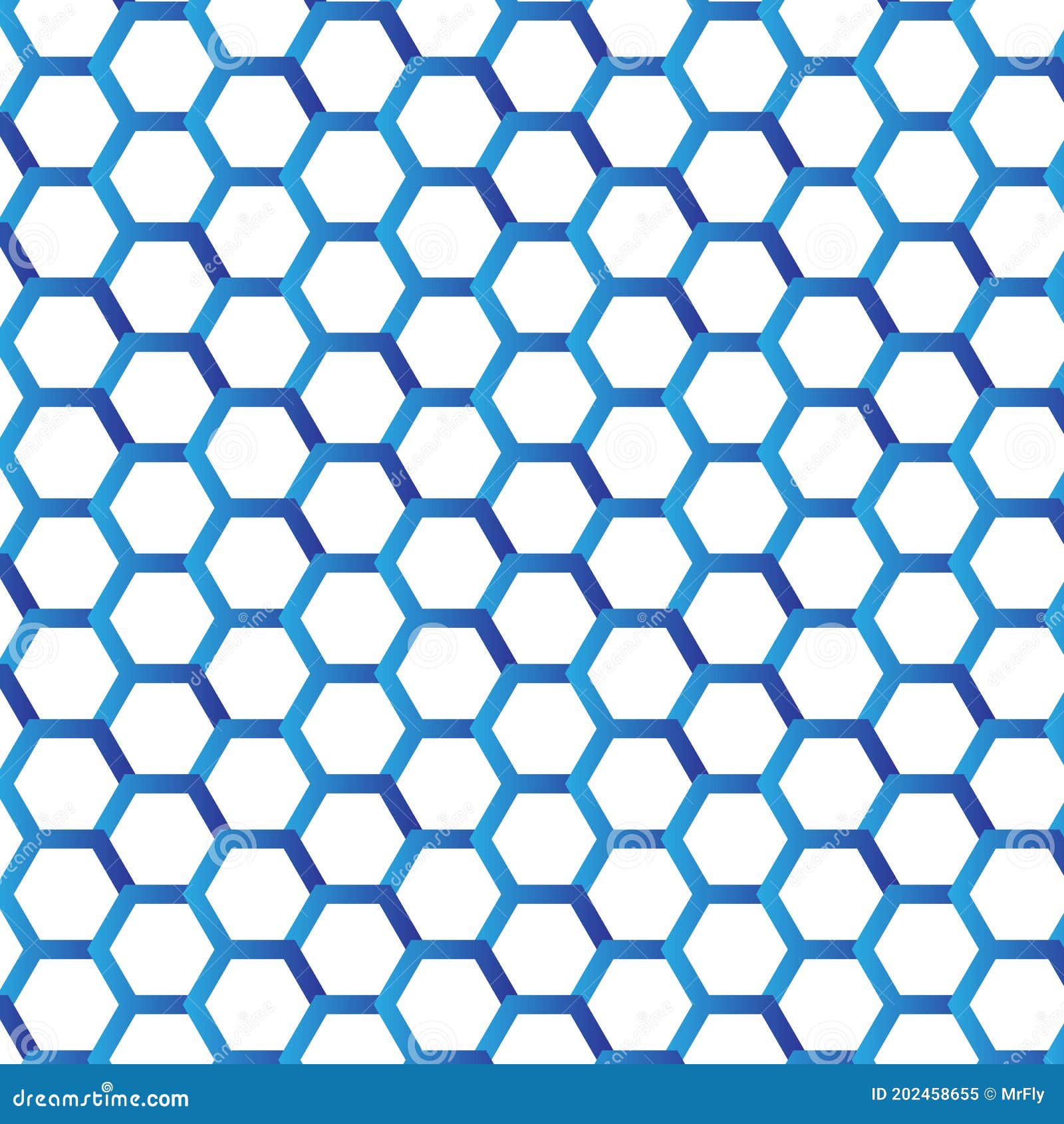 Bright Blue Honeycomb Pattern, Isolated, Vector Illustration Stock ...